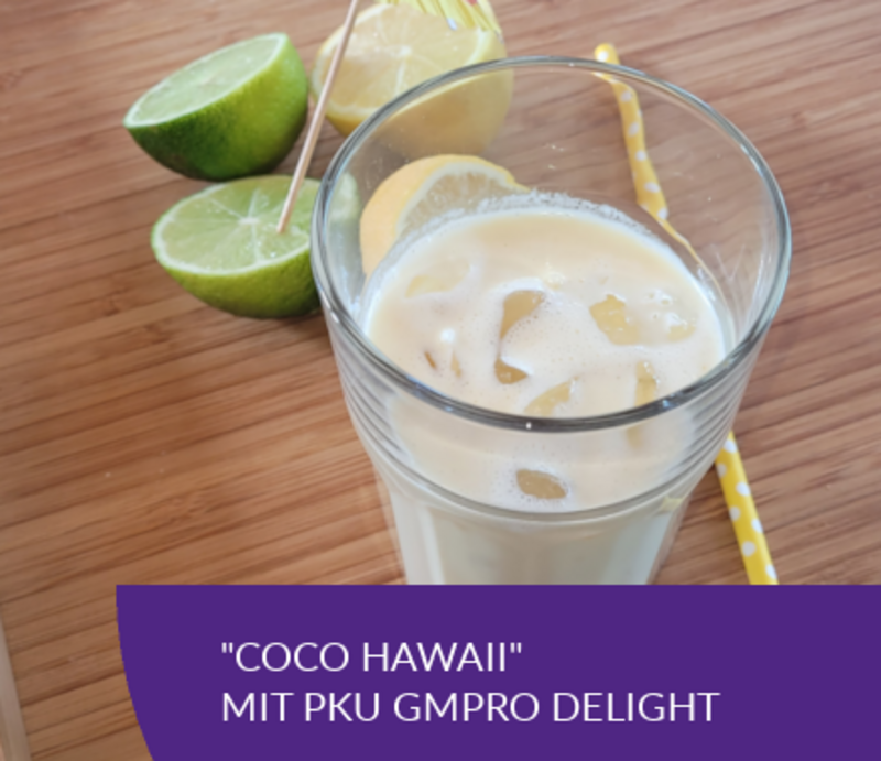 Nutricia Metabolics: "Coco Hawaii" mit PKU GMPro Delight